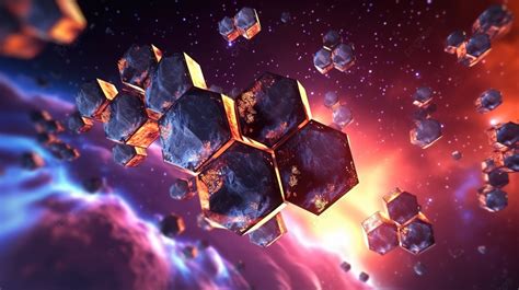 육각형 조명은 공간 3d 렌더링을 통해 여행을 조명합니다 가벼운 터널 기술 빛 디지털 패턴 배경 일러스트 및 사진 무료