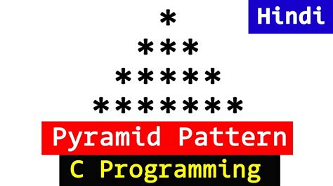 C Pattern Printing Programs Pyramid Shape Printing Explained In Hindi Youtube