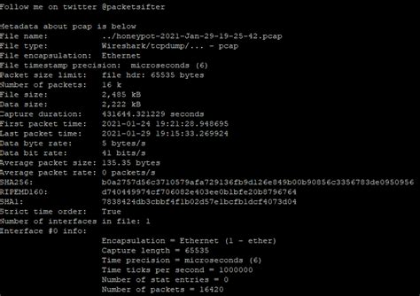 Packetsifter As Network Parsing And Telemetry Tool