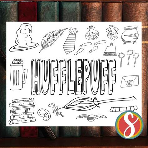Free Hufflepuff Coloring Pages — Stevie Doodles
