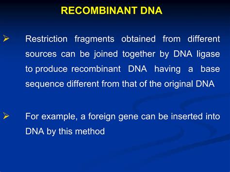 Recombinant Dna Technology 22 Ppt Biotech And Biomedical Industry Industries