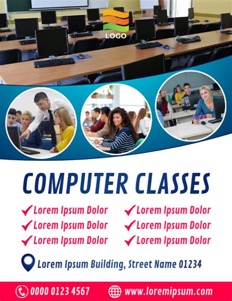 Computer Classes Coding Classes School Template Postermywall