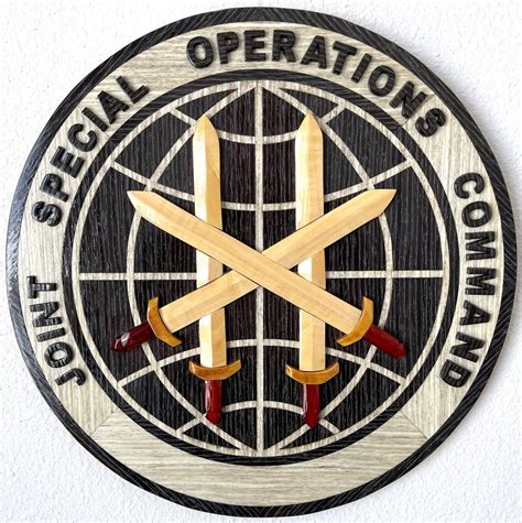 Joint Special Ops Command Jsoc Emblem Military Wood Art