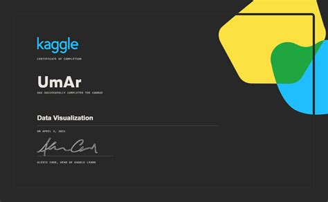 Umar Completed The Data Visualization Course On Kaggle