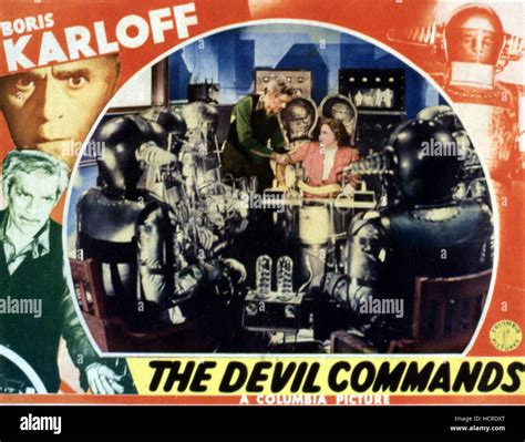 THE DEVIL COMMANDS Boris Karloff Amanda Duff 1941 Stock Photo Alamy