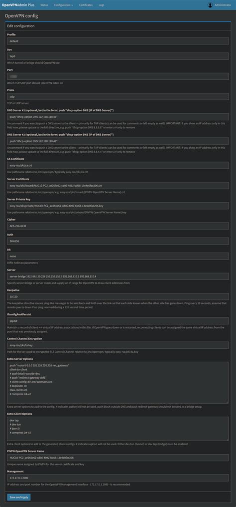 Openvpn Admin Plus An Admin Web User Interface For Openvpn Servers