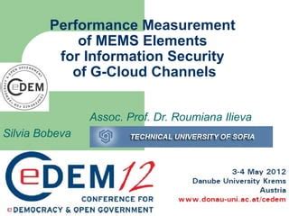 Performance Measurement Of MEMS Elements PPT Physics Science