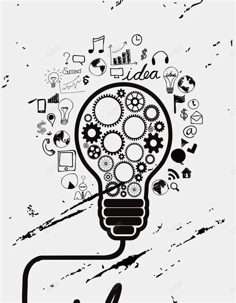 电灯泡简笔画点亮 电灯泡简笔画发光 电灯泡简笔画材 大山谷图库