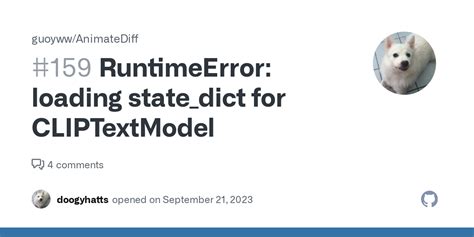 Runtimeerror Loading Statedict For Cliptextmodel · Issue 159