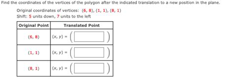Solved Find The Coordinates Of The Vertices Of The Polygon Chegg