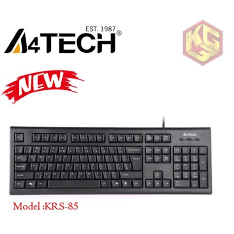 A Tech KRS Keyboard Usb Black Comfort Round Edge Keycaps Traditional Keycaps Adjustable