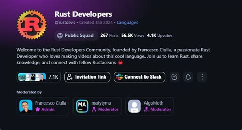 7000🚀 The Rust Developers Squads Crossed 7000 Members If You Are Curious About Joining Let Me