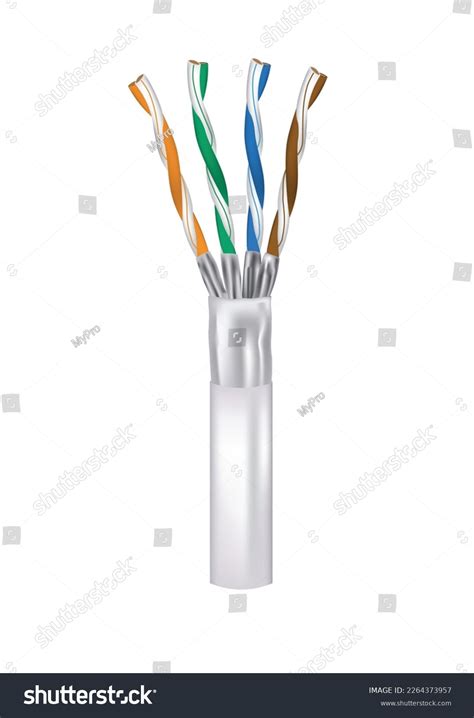 Shielded Utp Cable Stp Vector Stock Vector Royalty Free 2264373957 Shutterstock