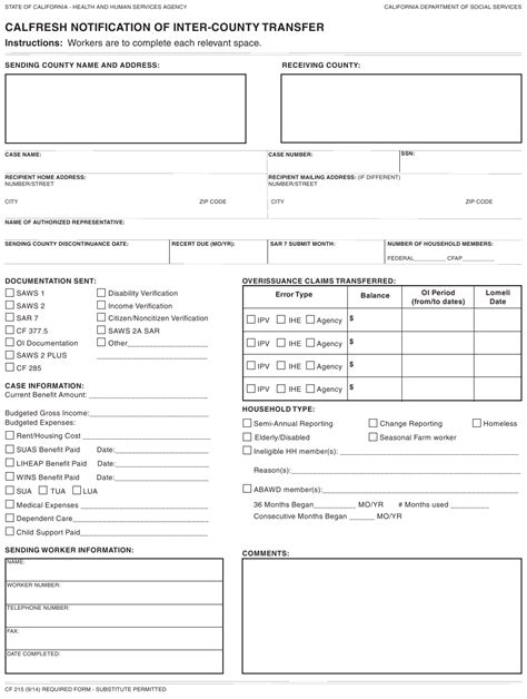 Calfresh Printable Application Form Printable Form 2024