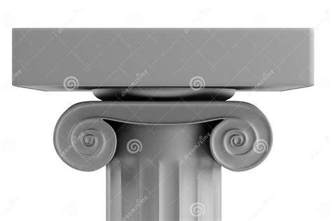 3d Render Of Ionic Column Stock Illustration Illustration Of Ionic