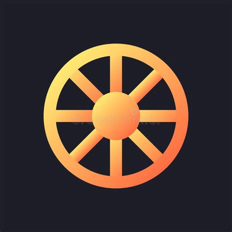 Hue Color Orange Solid Gradient Ui Icon For Dark Theme Stock Vector Illustration Of Digital