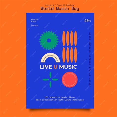 세계 음악의 날 템플릿 디자인 무료 Psd 파일