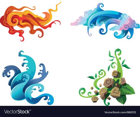 Four Elements Royalty Free Vector Image Vectorstock Four Elements Royalty Free Vector Image Vectorstock