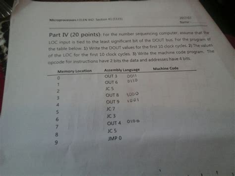 Solved For The Number Sequencing Computer Assume That The