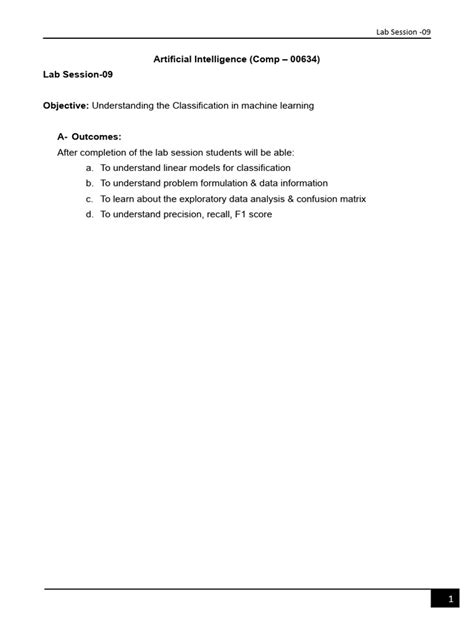 Ai Lab 09 Lab Tasks Print Pdf Cross Validation Statistics Applied Mathematics