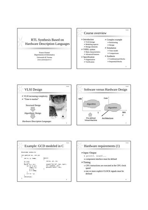 Pdf Fummi Course Overview Rtl Synthesis Based On Hardware · Pdf Filertl Synthesis Based On