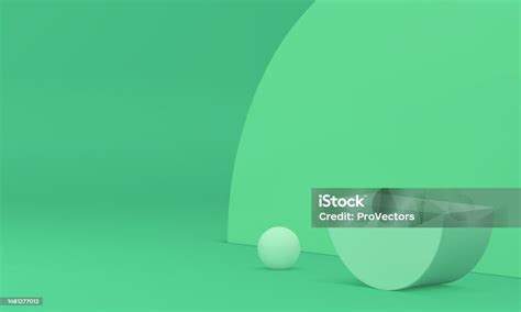 녹색 3d 연단 쇼룸 기하학적 미니멀리스트 디자인 반원 구 곡선 모양 현실적인 벡터 0명에 대한 스톡 벡터 아트 및 기타 이미지 0명 3차원 형태 강단 Istock