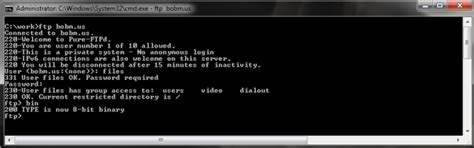 Using FTP From A Command Prompt