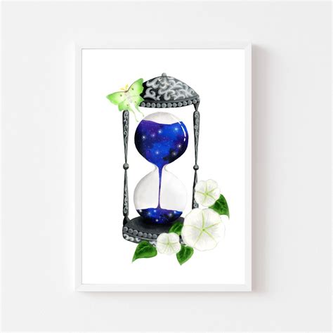Hourglass Art Print Sand Timer Art Print Vintage Wall Art Bedroom