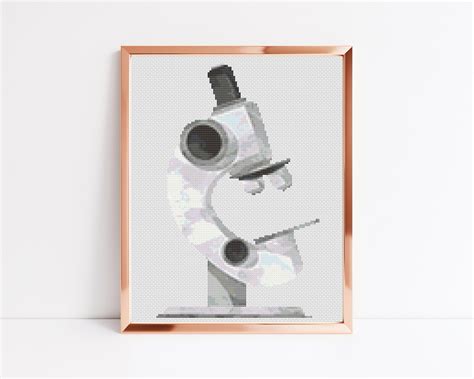 Microscope Cross Stitch Pattern Instant Download Pdf Nursery Etsy