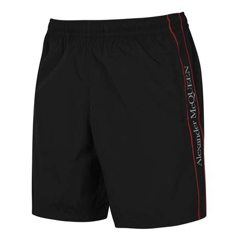 Alexander Mcqueen Selvedge Swim Shorts Men Black 1000 Flannels