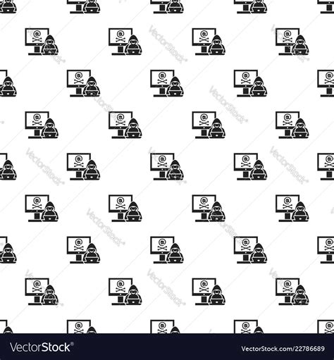Hacker Activity Pattern Seamless Royalty Free Vector Image
