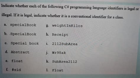 Solved Indicate Whether Each Of The Following C Programming