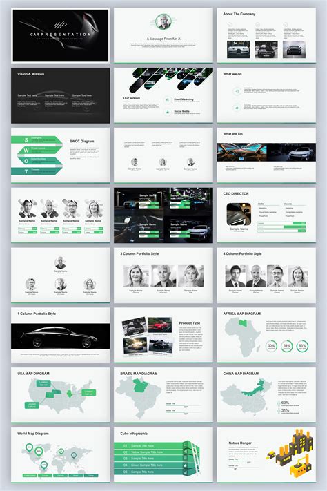 2019 Car PowerPoint Template 84363 TemplateMonster