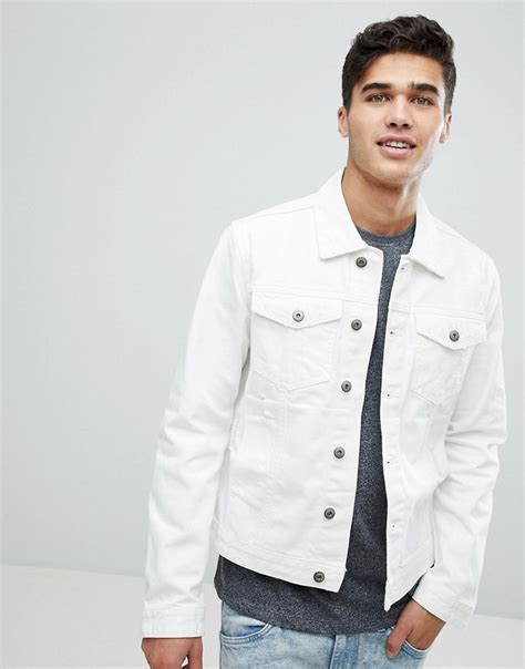 Белая Джинсовая Куртка Мужская —