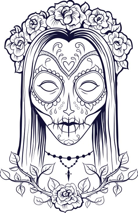 Sugar Skull Coloring Page 9