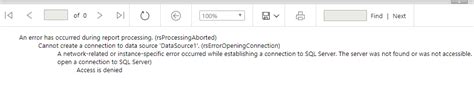 Reporting Services Ssrs How To Prompt User And Password For Remote Sql Server Instance