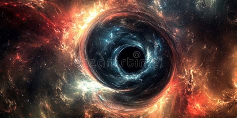 A Cosmic 3d Background Featuring A Massive Black Hole Surrounded By Swirling Luminous Gases The