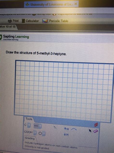 Solved Draw The Structure Of 5 Methyl 3 Heptyne