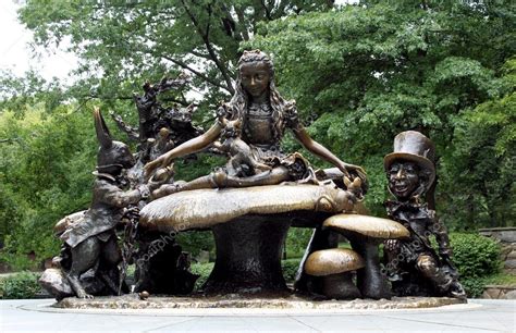 The Alice In Wonderland Sculpture Central Park New York Stock