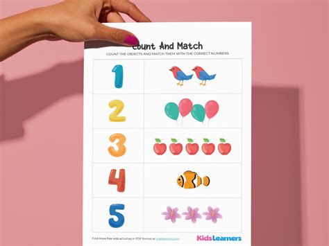 counting and matching practice sheets