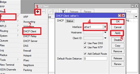 OneBlog Membuat DHCP Client Di Router Mikrotik