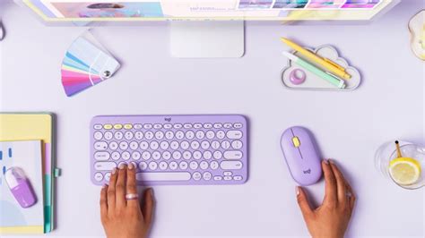 Phandco Pc Depot Logitech K380 Multi Device Bluetooth Wireless Keyboard Lavender Lemonade