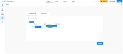 help show hide form fields with rules 123formbuilder