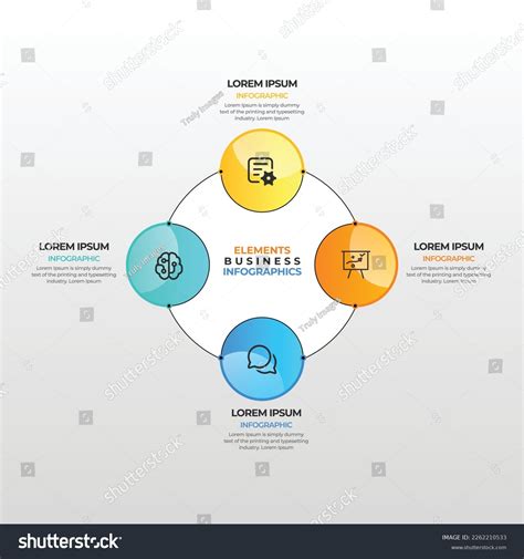 Realistic Circular Cycle Diagram Infographic Template Stock Vector Royalty Free 2262210533