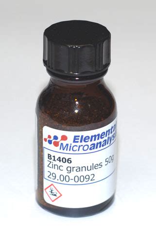 Zinc Granules 50g 2900 0092 9 Un3077 Not Restricted Special Provision A197 Elemental
