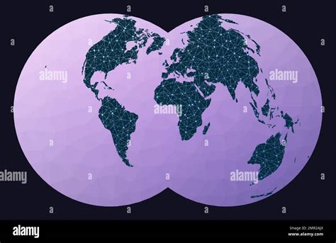 World Map Graph Nicolosi Globular Projection World Network Map Wired Globe In Nicolosi