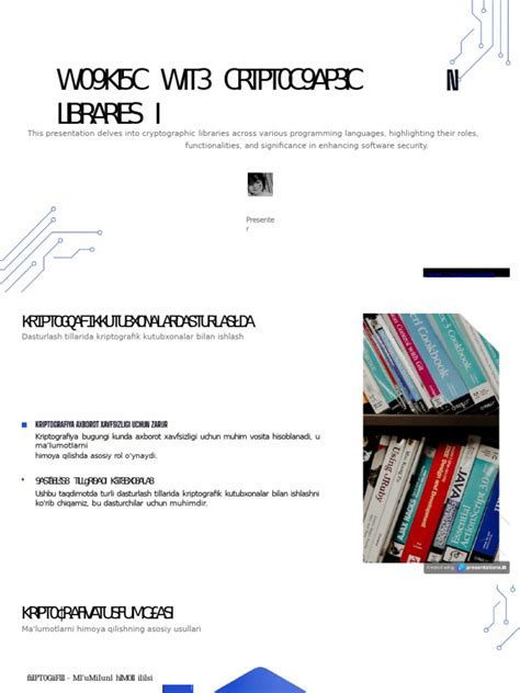 Working With Cryptographic Libraries In Programming Languages Pdf