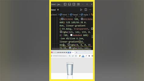 Glass Water Effect Html Css Animation Shorts Youtube