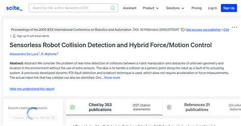 Sensorless Robot Collision Detection And Hybrid Forcemotion Control