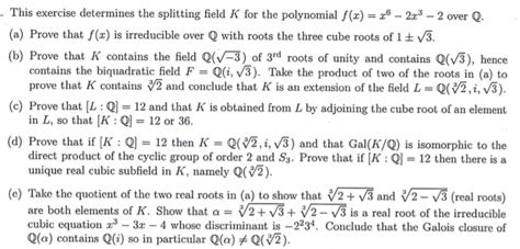 solved this exercise determines the splitting field k for